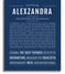 Alexzandra Personalized Name Meaning Art Prints – Name Stories