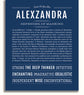Alexzandra Personalized Name Meaning Art Prints – Name Stories
