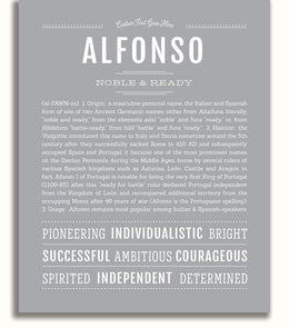 Alfonso | Name Art Print – Name Stories