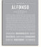 Alfonso Personalized Name Meaning Art Prints – Name Stories