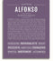 Alfonso Personalized Name Meaning Art Prints – Name Stories