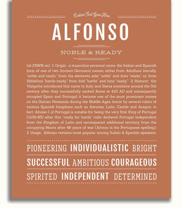 Alfonso | Name Art Print – Name Stories