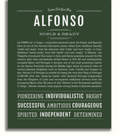 Alfonso | Name Art Print – Name Stories