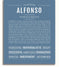 Alfonso Personalized Name Meaning Art Prints – Name Stories
