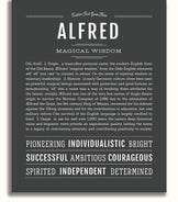 Alfred Personalized Name Meaning Art Prints – Name Stories