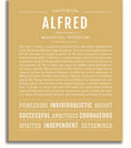 Alfred Personalized Name Meaning Art Prints – Name Stories