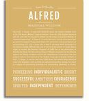 Alfred Personalized Name Meaning Art Prints – Name Stories