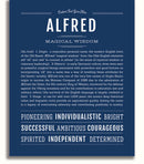 Alfred Personalized Name Meaning Art Prints – Name Stories