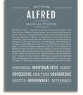 Alfred Personalized Name Meaning Art Prints – Name Stories