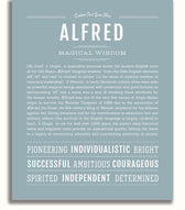 Alfred Personalized Name Meaning Art Prints – Name Stories