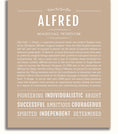 Alfred Personalized Name Meaning Art Prints – Name Stories