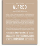 Alfred Personalized Name Meaning Art Prints – Name Stories