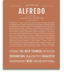 Alfredo | Name Art Print – Name Stories