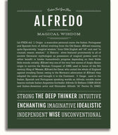 Alfredo Personalized Name Meaning Art Prints – Name Stories