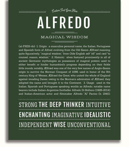 Alfredo | Name Art Print – Name Stories