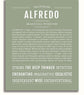 Alfredo Personalized Name Meaning Art Prints – Name Stories