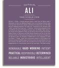 Ali (female) | Name Art Print – Name Stories