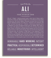Ali (female) | Name Art Print – Name Stories