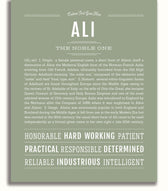 Ali (female) | Name Art Print – Name Stories