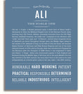 Ali (female) | Name Art Print – Name Stories