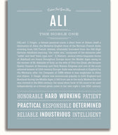 Ali (female) | Name Art Print – Name Stories