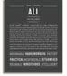 Ali Personalized Name Meaning Art Prints – Name Stories