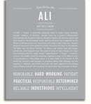 Ali (male) | Name Art Print – Name Stories