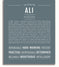 Ali Personalized Name Meaning Art Prints – Name Stories