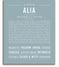 Alia | Name Art Print – Name Stories