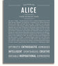 Alice | Name Art Print – Name Stories
