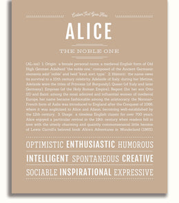 Alice | Name Art Print – Name Stories