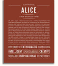 Alice | Name Art Print – Name Stories