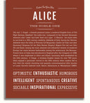 Alice | Name Art Print – Name Stories
