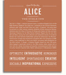 Alice | Name Art Print – Name Stories