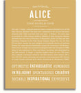 Alice | Name Art Print – Name Stories