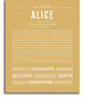 Alice | Name Art Print – Name Stories