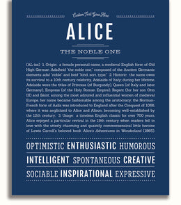 Alice | Name Art Print – Name Stories