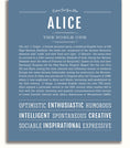 Alice | Name Art Print – Name Stories