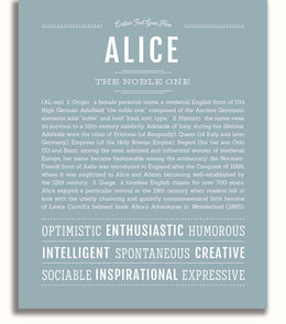 Alice | Name Art Print – Name Stories