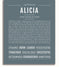 Alicia Personalized Name Meaning Art Prints – Name Stories