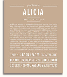 Alicia | Name Art Print – Name Stories