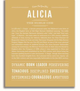 Alicia | Name Art Print – Name Stories