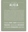 Alicia Personalized Name Meaning Art Prints – Name Stories