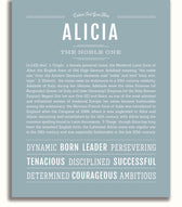 Alicia | Name Art Print – Name Stories
