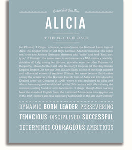 Alicia | Name Art Print – Name Stories