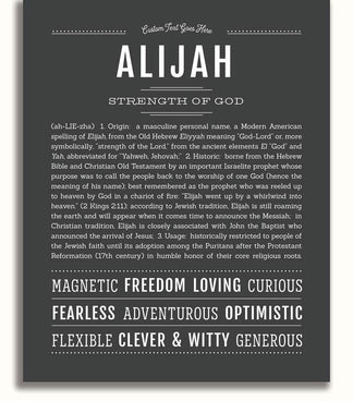 Alijah | Name Art Print – Name Stories