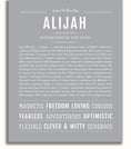 Alijah | Name Art Print – Name Stories