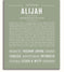 Alijah | Name Art Print – Name Stories