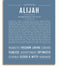 Alijah | Name Art Print – Name Stories