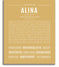 Alina Personalized Name Meaning Art Prints – Name Stories